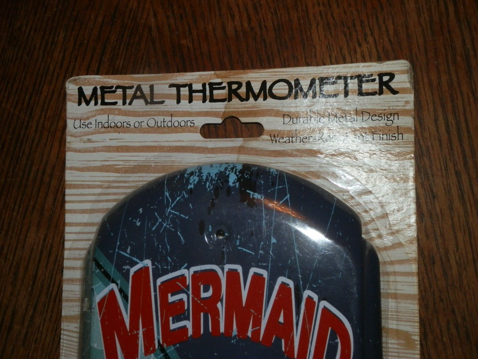 Vintage Thermometer Novelty Mermaid Tail 17" x 5" UV Coated Indoor ...
