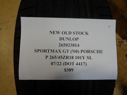 1 NOS TIRE DUNLOP SPORTMAX GT *NO 265 45 18 101Y SL 265023814 | eBay