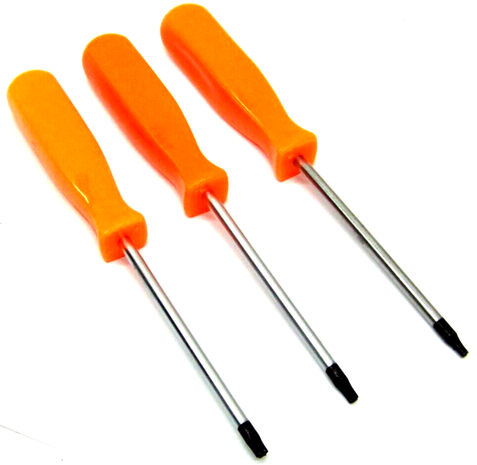 3 pc Torx Screwdriver Magnetic Tip Torque T15 T20 T25 x 4" Heate ...