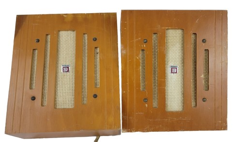 2X Dukane 9935A 8" Wall Speaker In Wood Cabinet Vintage PA SYSTEM- FREE ...