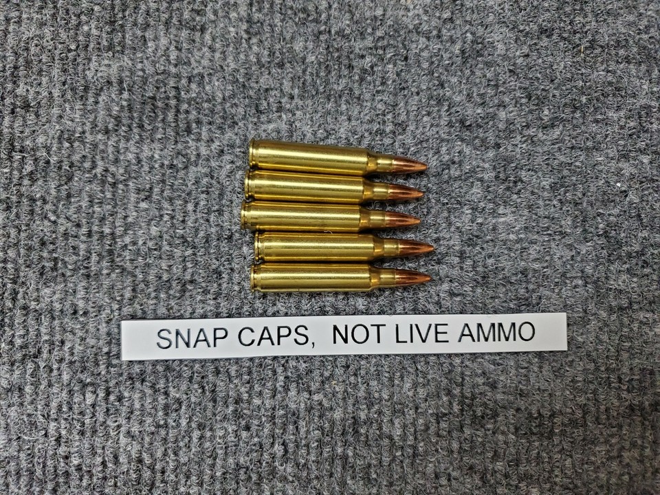 READ AD! 223 556 Snap Caps 5 Pk real weight THESE ARE SNAP CAPS!!! 5.56 ...