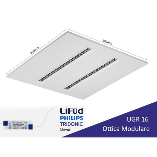 Pannello Led Con Ottica Modulare UGR 16 Bianco Neutro 30W 60X60cm 150LM ...