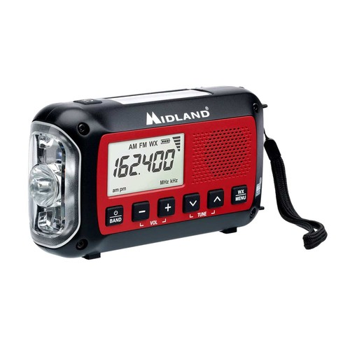 Midland ER40 Emergency Crank Solar Power Weather Alert Radio w ...