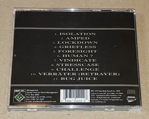 GRIP INC. RARE 1999 SOLIDIFY CD MINT/VG++ METAL BLADE USA DAVE LOMBARDO ...