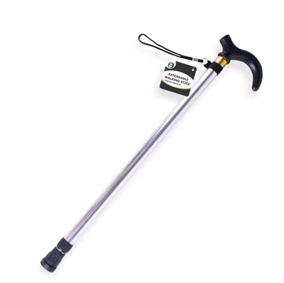 88.9cm Extendable Walking Stick Silver Lightweight Portable Men Women ...