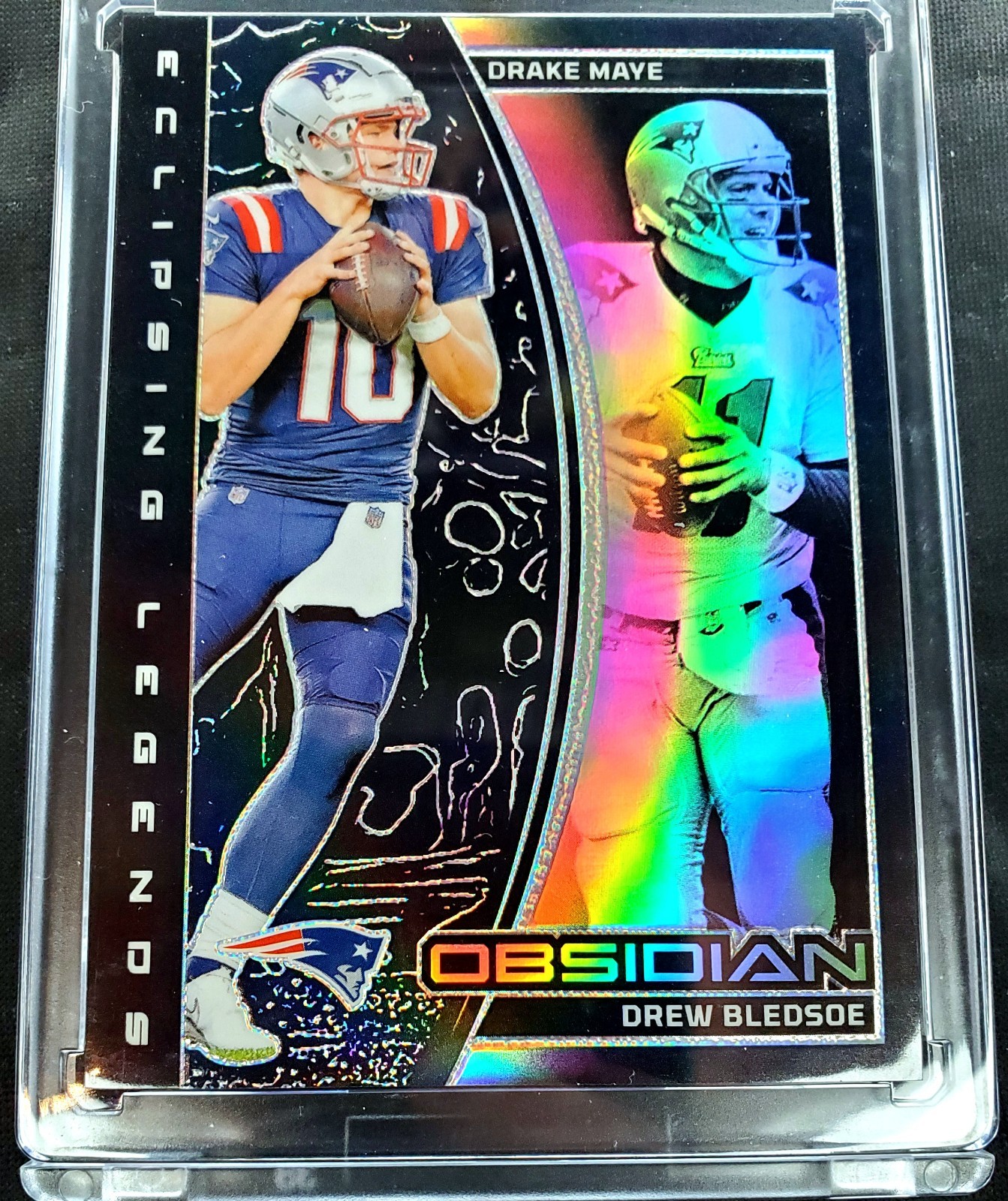 2024 Drake Maye/Drew Bledsoe Rookie - Obsidian Black Eclipsing Legends ...