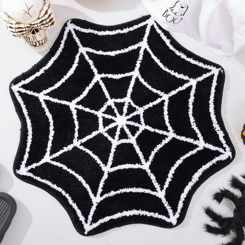 Halloween Decor Spider Web Bath Mat for Bathroom, Cute Round Halloween Decora... | eBay