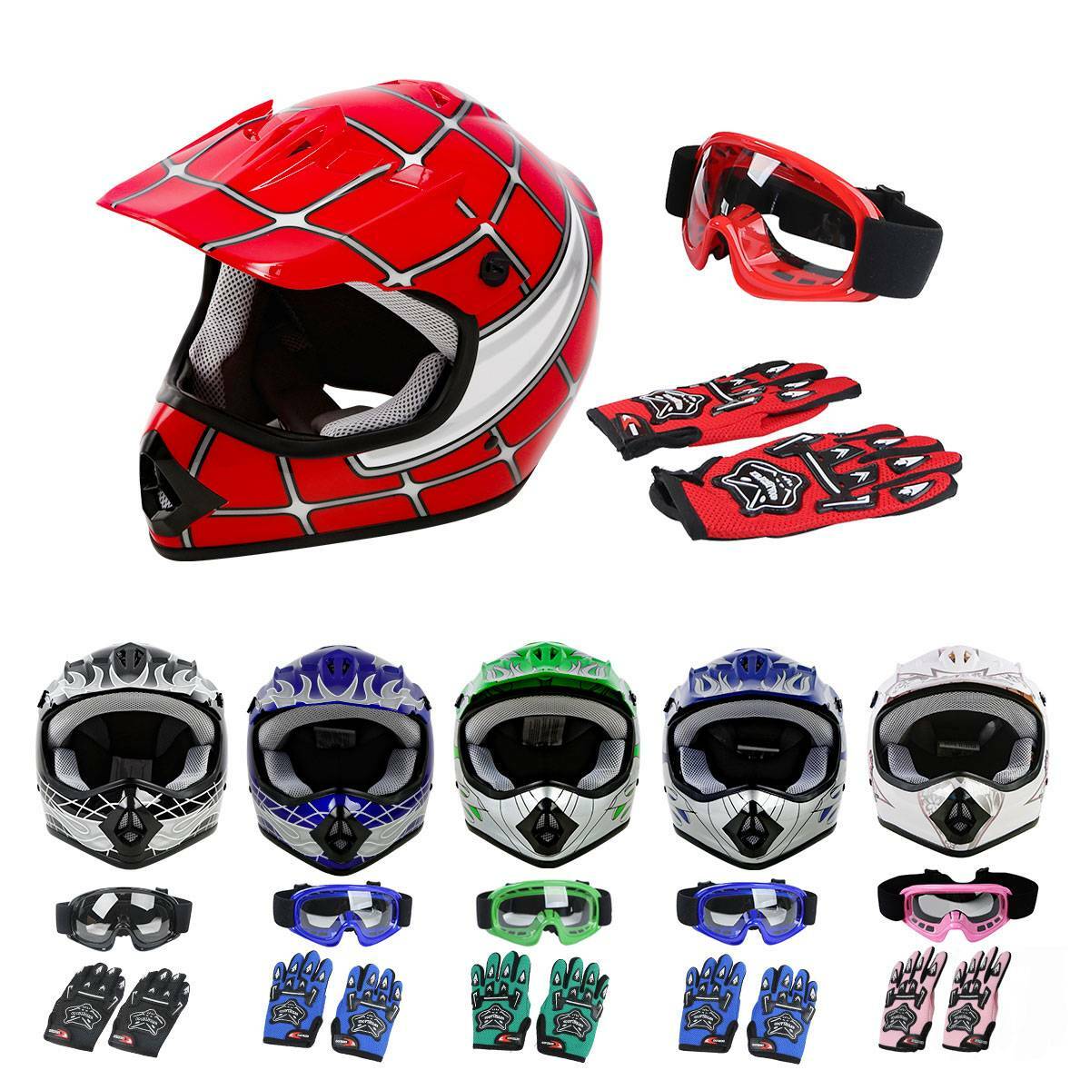 Youth ATV Helmet DOT Kids Motocross Offroad S M L XL Racing Motorcyle ...