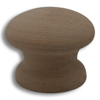 Round 25 Pack Cherry Wood Knob 1" diameter, 15/16" projection (No ...