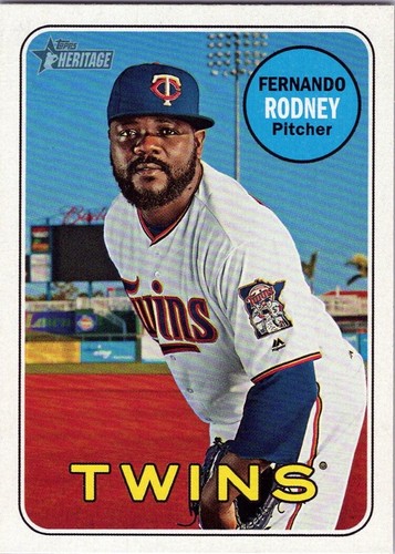 2018 Topps Heritage #544 Fernando Rodney Minnesota Twins | eBay