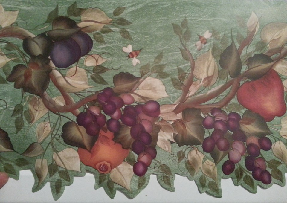 Fruit Green Tree Wallpaper Border by Brewster Wallcovering | eBay