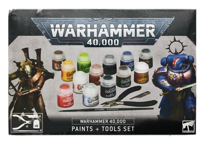 Warhammer Paints and Tools Set, 13 Pack Citadel Miniature Paints, 60-12 ...
