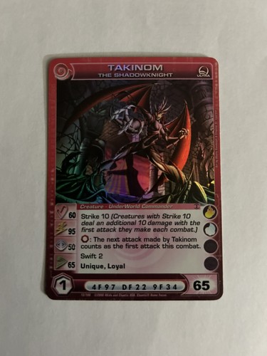Chaotic Card Takinom The Shadowknight NM 60/95/50/65/65 Max Courage ...