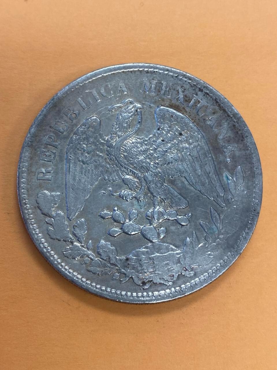 1899 ZS ZACATECAS MEXICO UN PESO ERROR DIE CRACK MEXICAN SILVER COIN ...