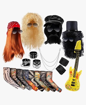 Party Props Rock Star 80S Costumes Halloween Costumes 26 Pcs | eBay