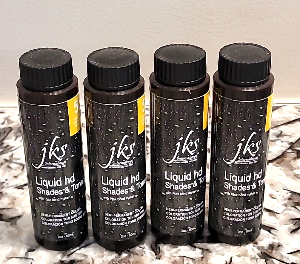 LOT OF 4 - JKS Liquid HD Demi Permanent Hair Color 5G - Light Golden ...