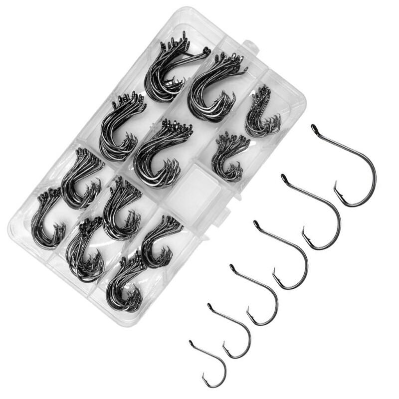 High Carbon Steel Fishing Hook Saltwater or Freshwater Strong Octopus ...