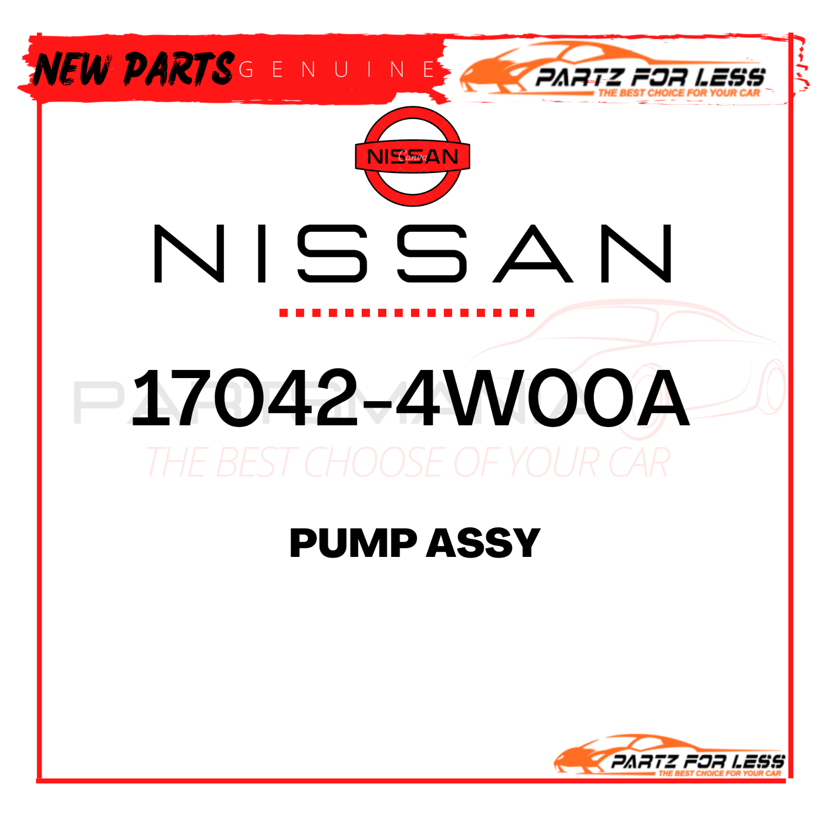 170424W00A+Genuine+Nissan+Fuel+Pump+ASSY+17042-4w00a for sale online | eBay