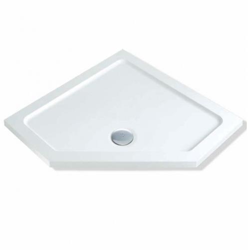 MX Elements Pentagonal Shower Tray with Waste 900mm x 900mm Flat Top | eBay