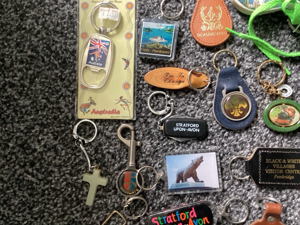 Job Lot 40 Novelty Mixed Key rings Charms Fobs Vintage | eBay UK