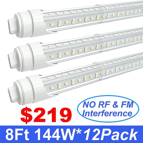 8Ft Led Shop Lights HO R17D T8 Rotatable 144W T8 8 Ft Led Bulbs 2 Pin ...