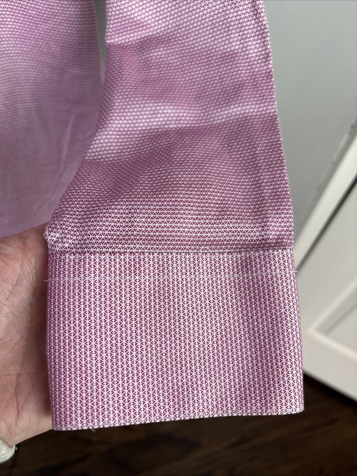 Ted Baker Men's Zachari Pink Slim Shirt Large 16 34/35 $195 Preppy ...