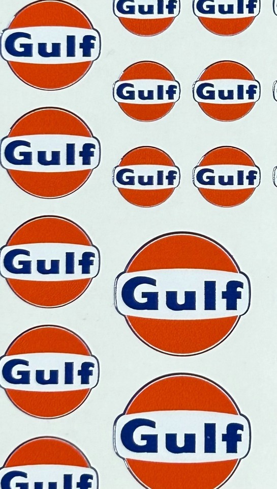 HO Scale Gulf Gas Oil Signs 2mil Vinyl Die-Cut Peel N Stick Stickers ...