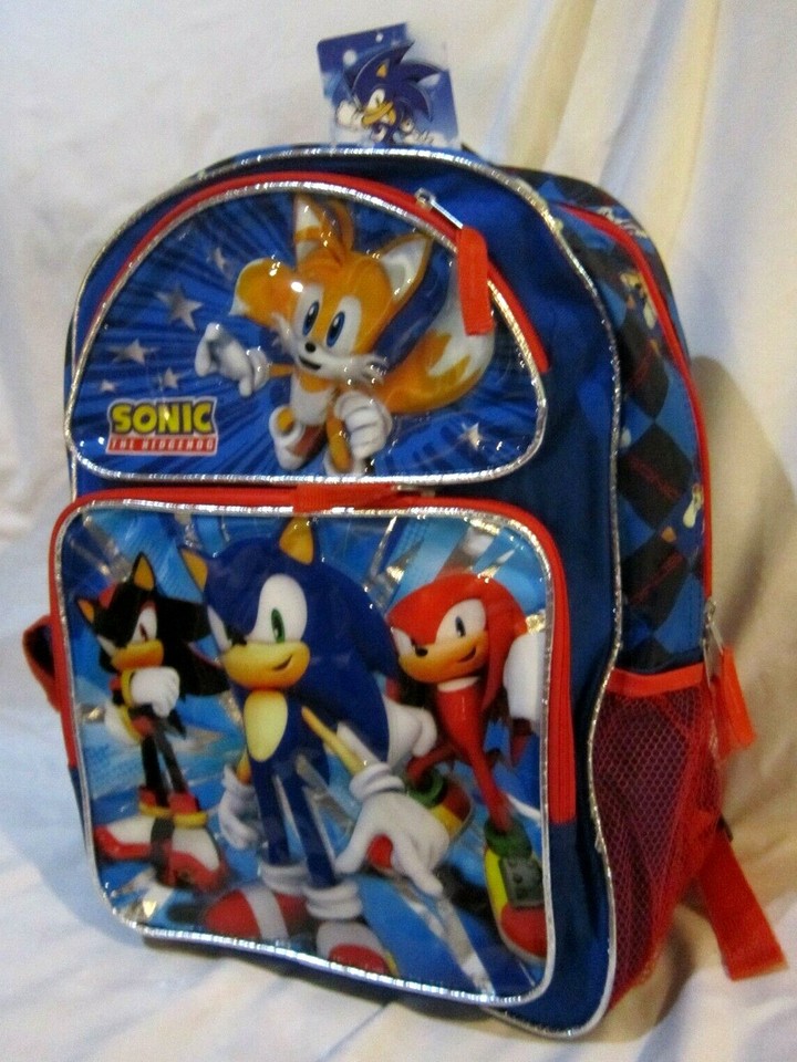 SONIC THE HEDGEHOG,TAILS,SHADOW,&KNUCKLES 16" BACKPACK AND 9.5 ...