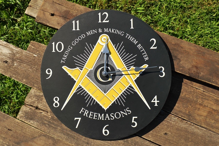 Masonic Square and Compasses Wall Clock - Lodge - Mason - Freemasons | eBay