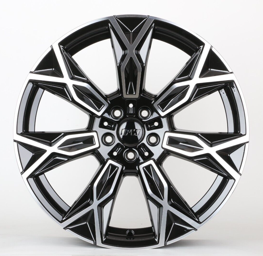 (Set of 4) 20" STAGGERED RIMS BLACK MACHINE 5x112 WHEELS For BMW 430i ...