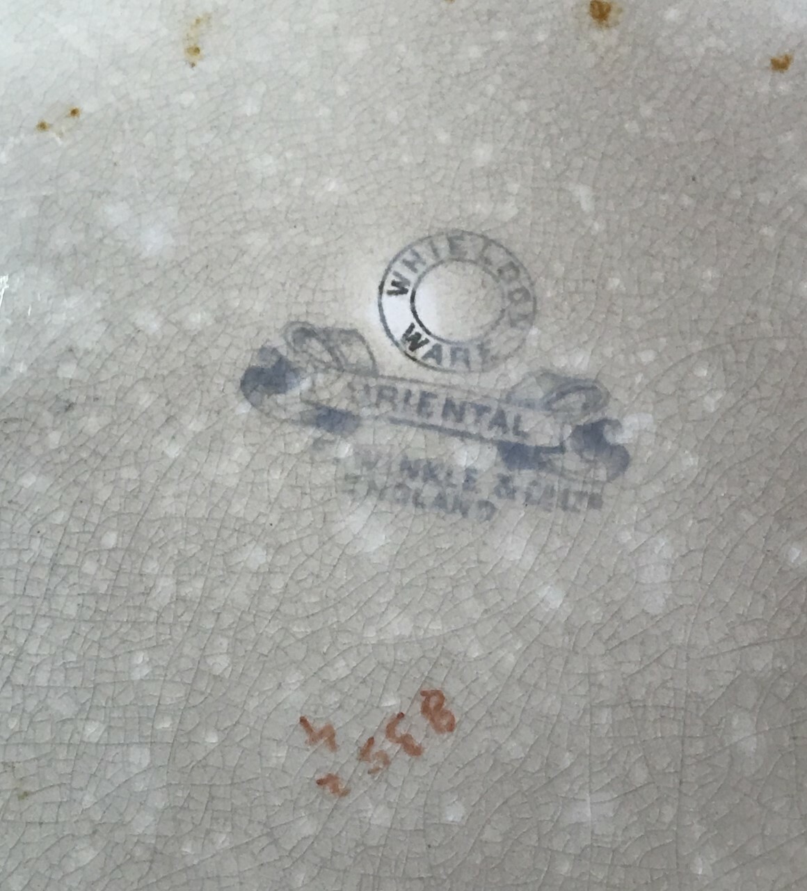 (4) Antique F Winkle Whieldon Ware Oriental Pattern #8352 Salad Plates ...