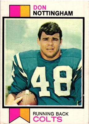 DON NOTTINGHAM 1973 Topps Football #454 FREE SHIPPING B7R3S14P2 | eBay