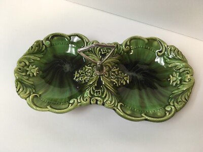 California USA DeForest Florentine Green VTG Ceramic Dish Ashtray ...
