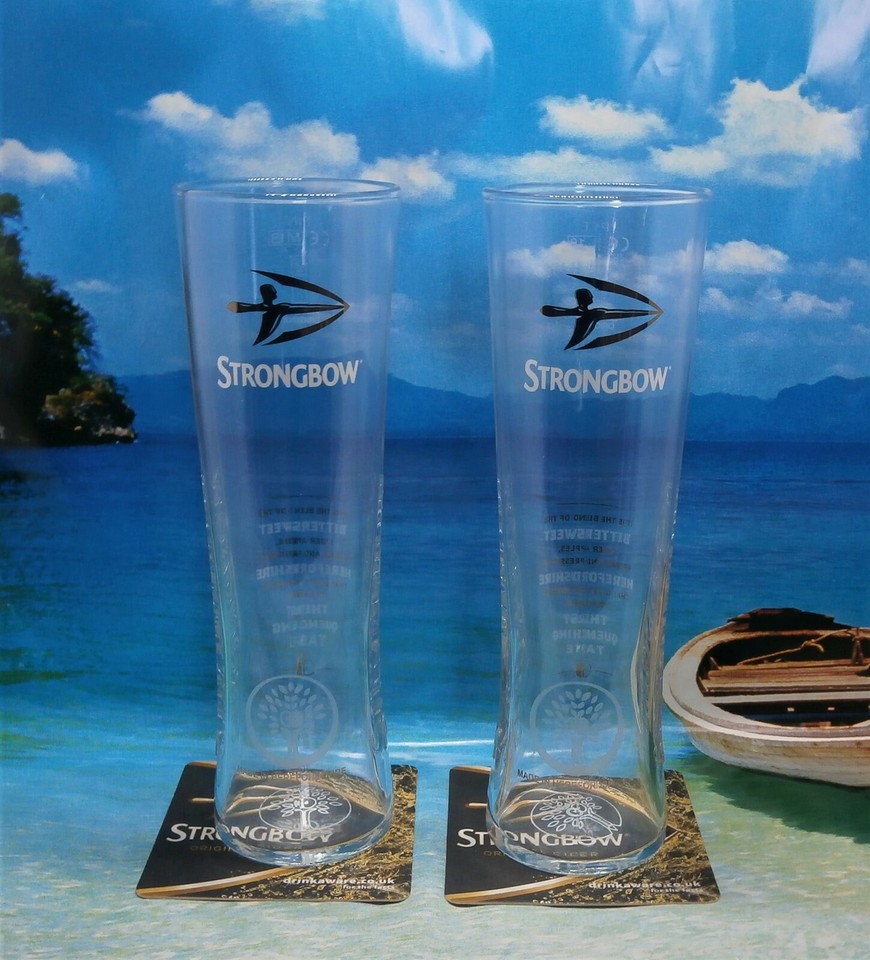 STRONGBOW CIDER PINT GLASSES - X 2 | eBay