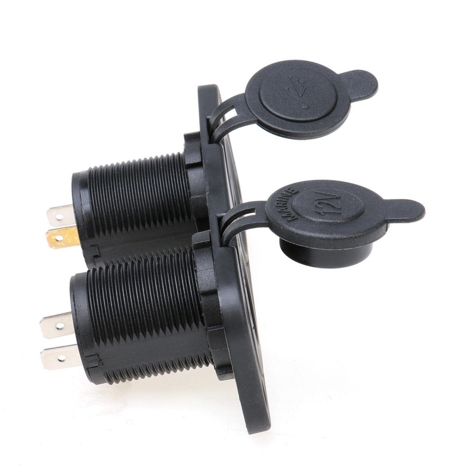5V USB Car Cigarette Lighter Socket Splitter Charger Power Adapter Blue ...
