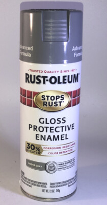Rust-Oleum 338924 Gloss Smoke Gray 12oz Stops Rust Advanced Spray Paint ...