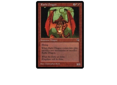 Rathi Dragon Well Played x 1 + 10 random rares! mtg rare lot Christmas ...