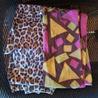 Funky Footless Tights - 2 Pair Multi/Leopard Print - OS (small-medium ...