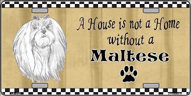 Pencil Sketch Maltese Metal Novelty License Plate Tag LP1727 | eBay