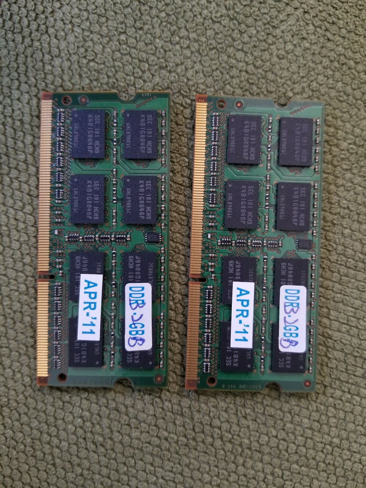 For Samsung DDR3 4 GB 2x2GB PC3 10600 1333MHz Laptop Memory SRAM | eBay