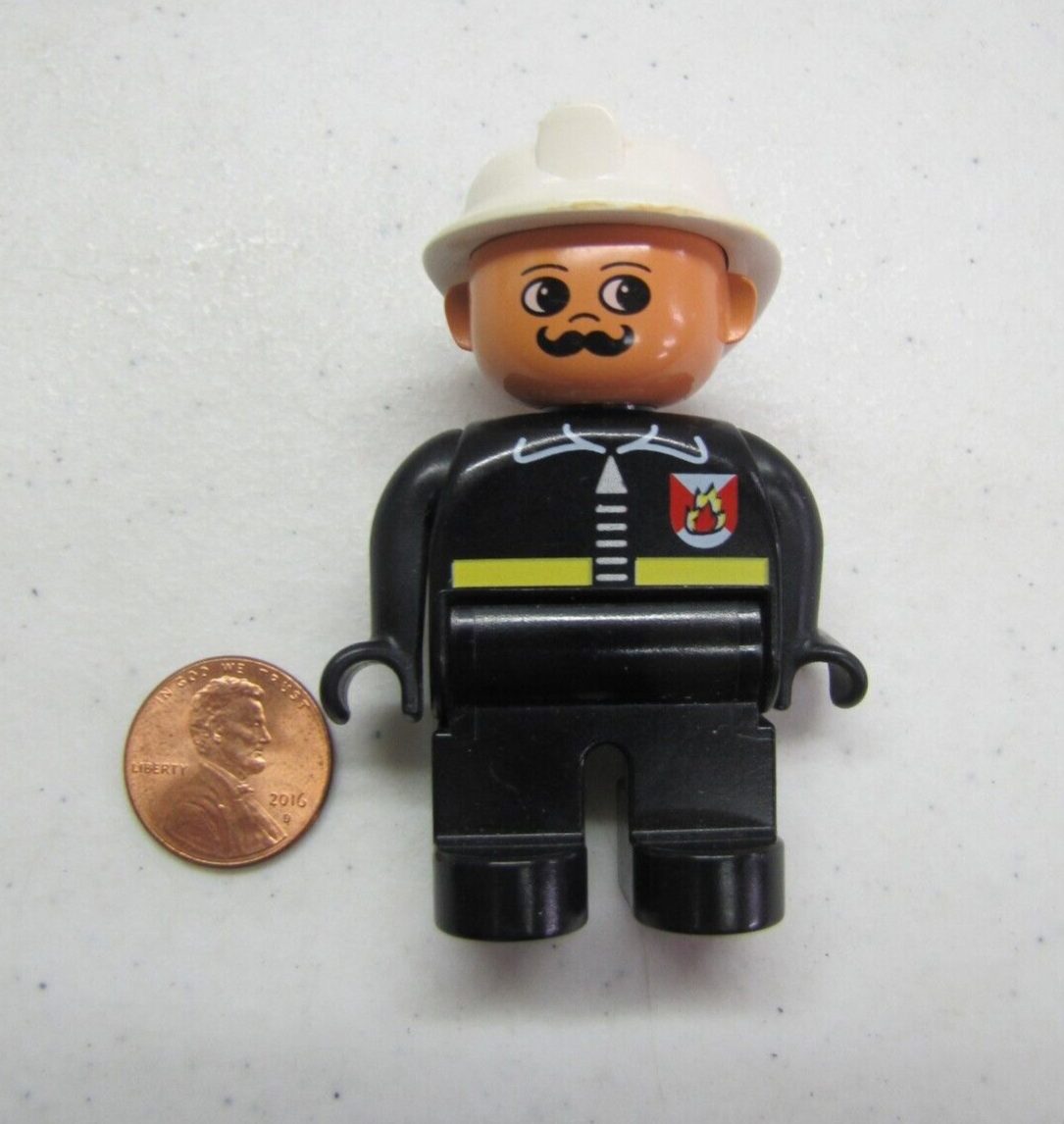 Lego Duplo Firefighter Fire Chief Fireman For Firetruck 2.5" Mustache ...