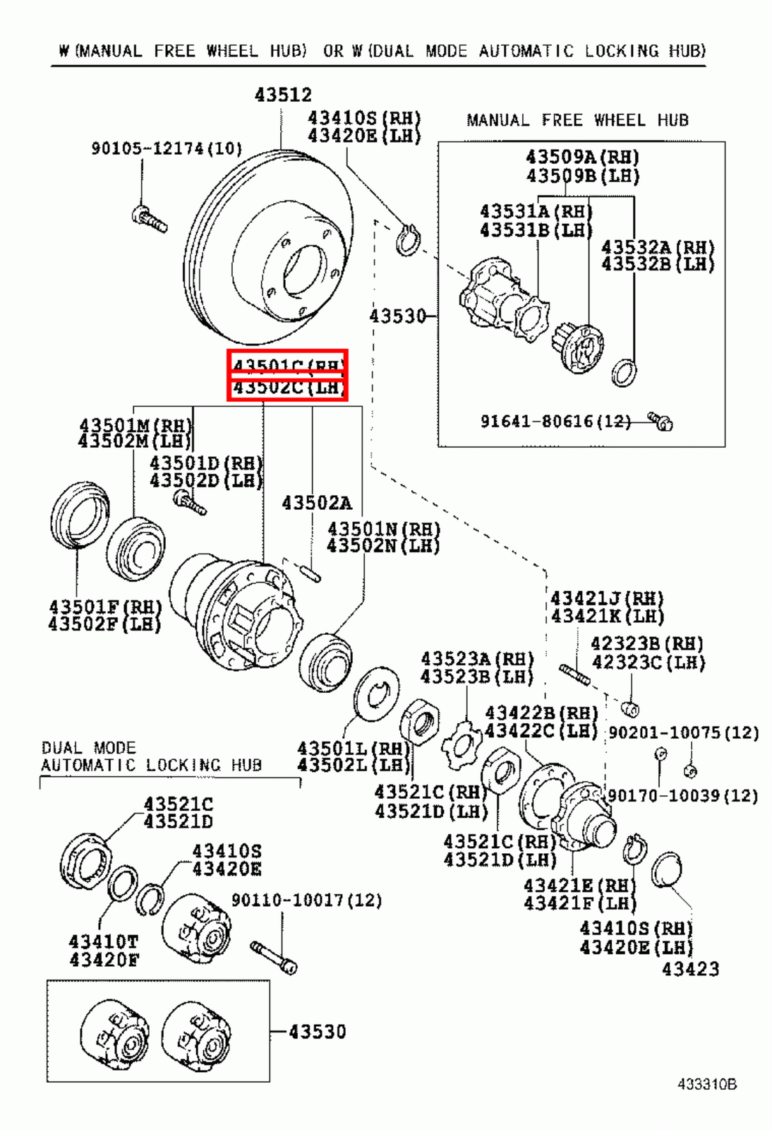 Genuine Toyota LandCruiser 79 Series VDJ HDJ Front Axle Wheel Bearing ...
