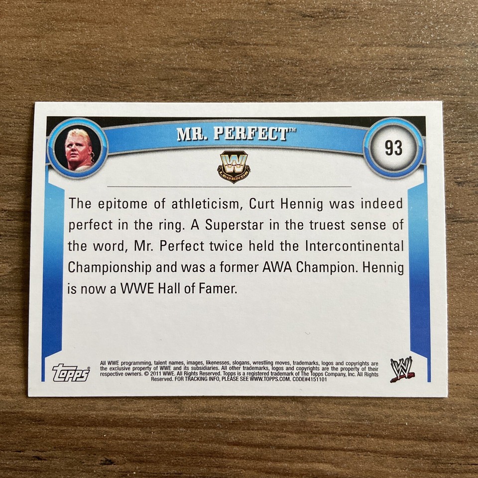 2011 Topps WWE #93 Mr. Perfect Trading Card | eBay