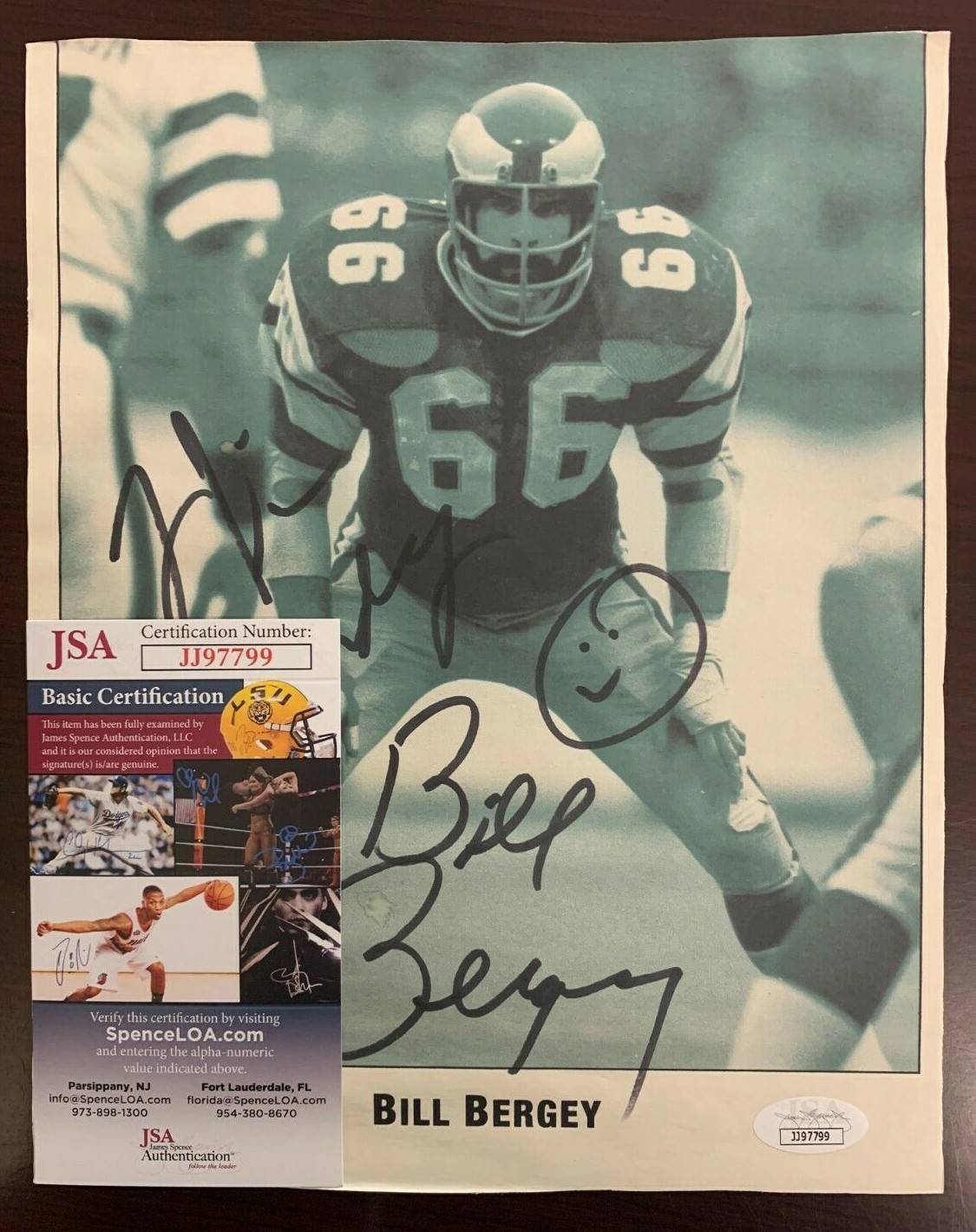 Bill Bergey Autographed Memorabilia | Signed Photo, Jersey ...