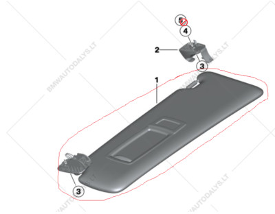 BMW 3 F30 Pare-soleil c t gauche 8061313 51168061313 2013 Nouveau ...