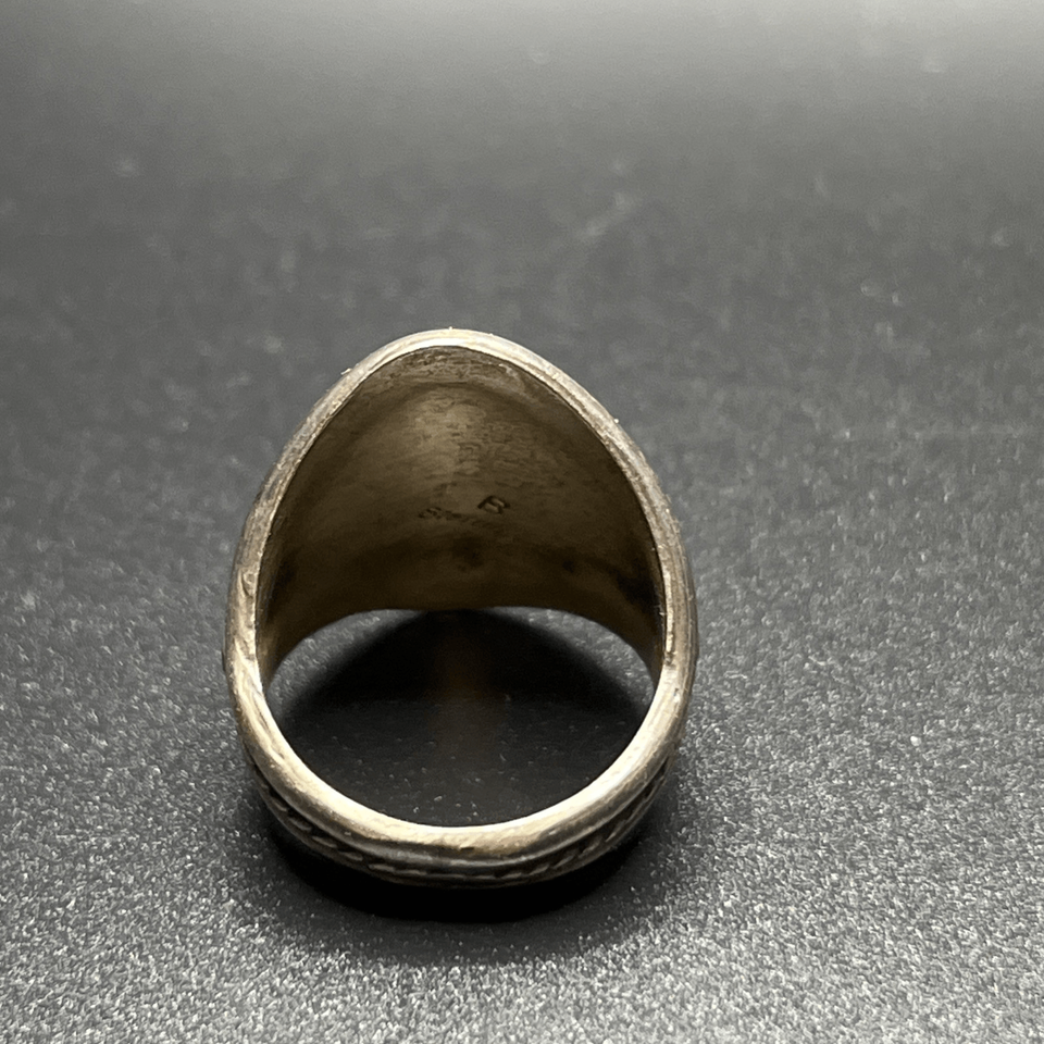 Navajo Lawrence Baca Turquoise Floral Feather Rope Sterling Signed Size ...