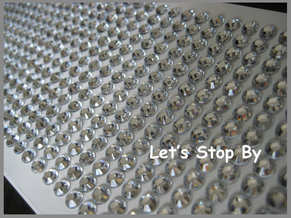 504pcs 6mm Rhinestone Diamond Crystal Bling Decoration Wedding Adhesive ...