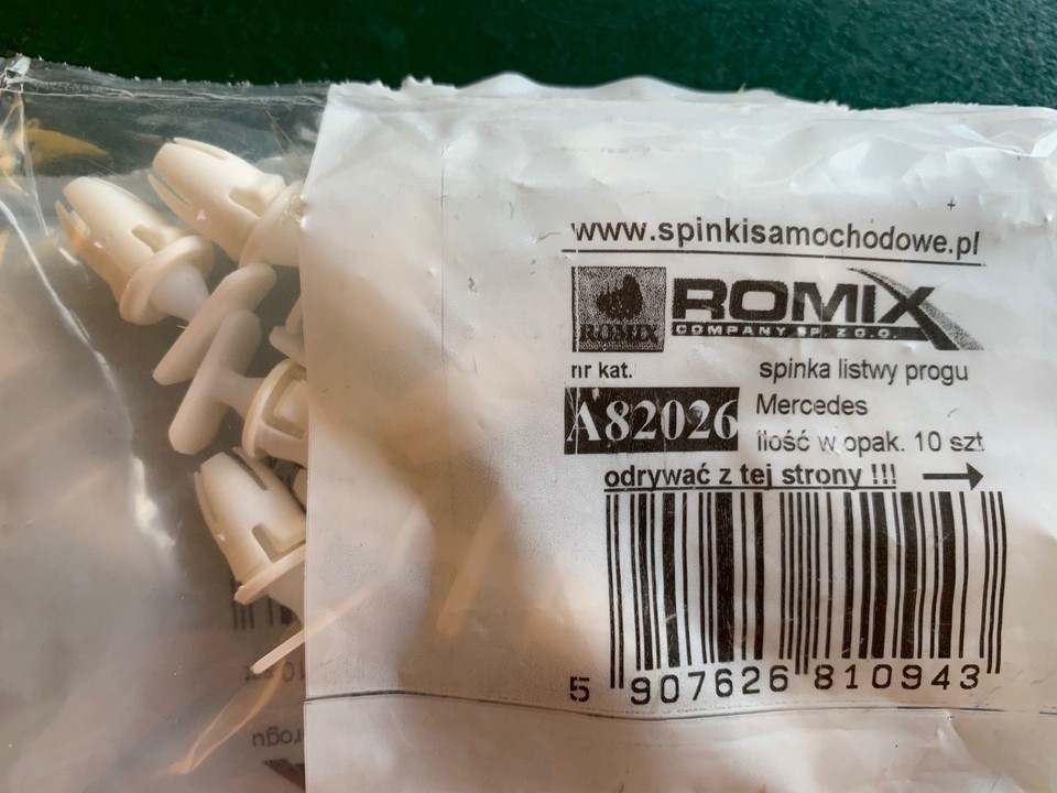 10x Clips door sill trim Mercedes W 202 W 203 W 210 W 220 Number ...