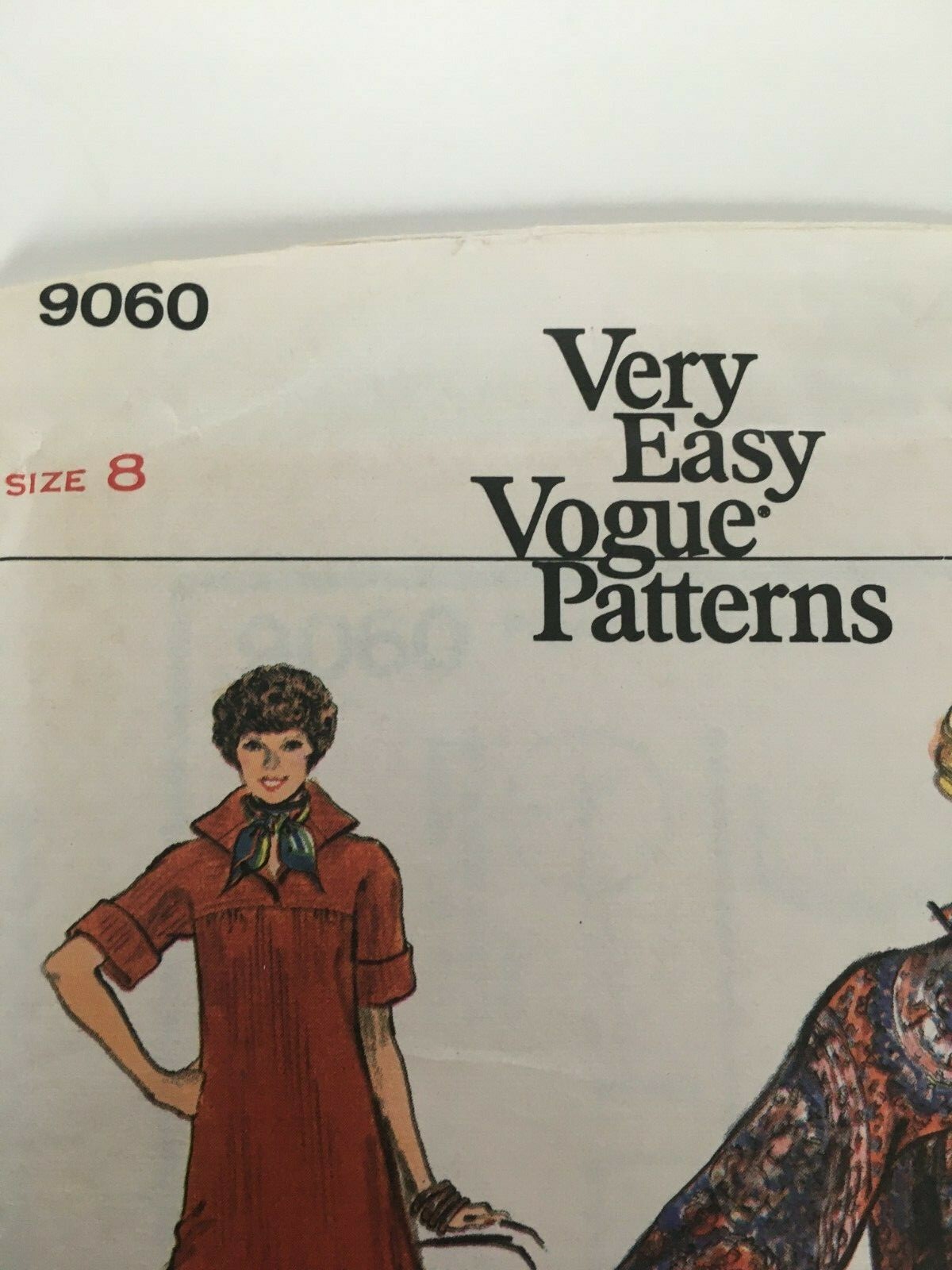 Very Easy Vogue Sewing Pattern 9060 Vintage 1970s Dress Long Sleeves ...