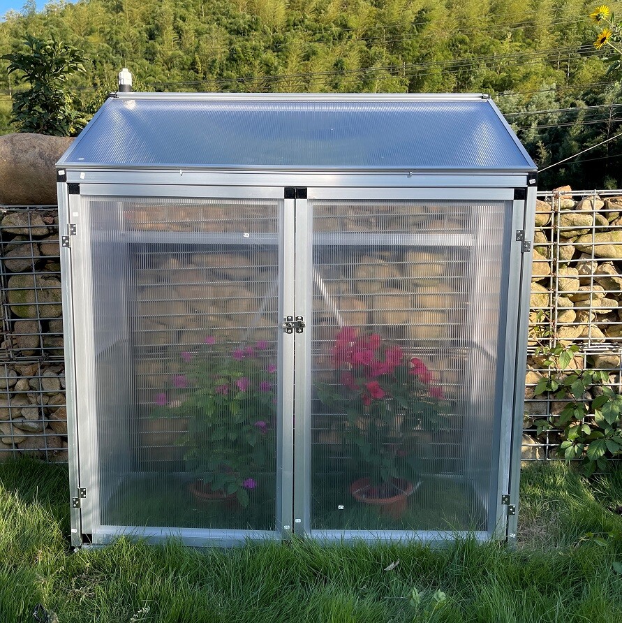 Aluminium Beistell-Gewächshaus Treibhaus Frühbeet Pflanzenhaus-OHNE ...